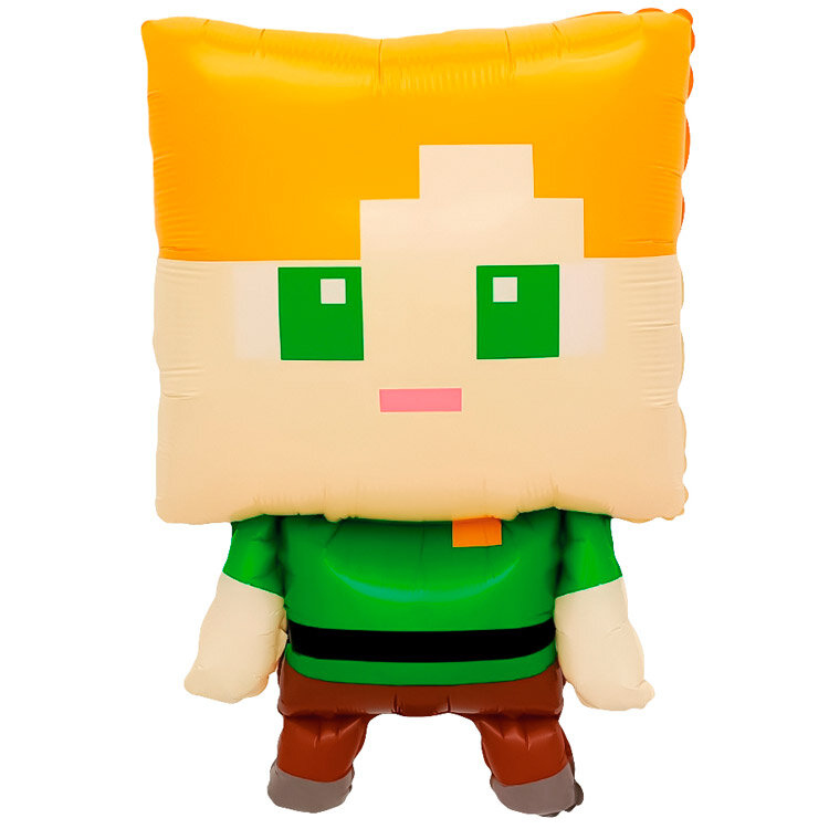 Воздушный шар из фольги. Фигура, Пиксельная девушка (26'/66 см, CHN)