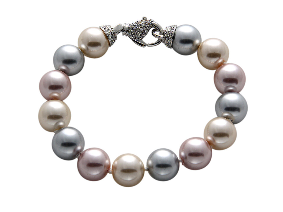 Браслет, жемчуг имитация, стекло