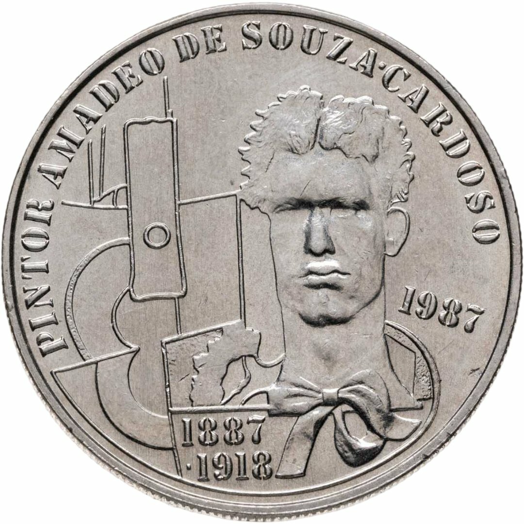 Португалия 100 эскудо escudos 1987 100 лет со дня рождения Амадеу ди Соуза-Кардозу, Мельхиор медь-никель, в сохранности UNC