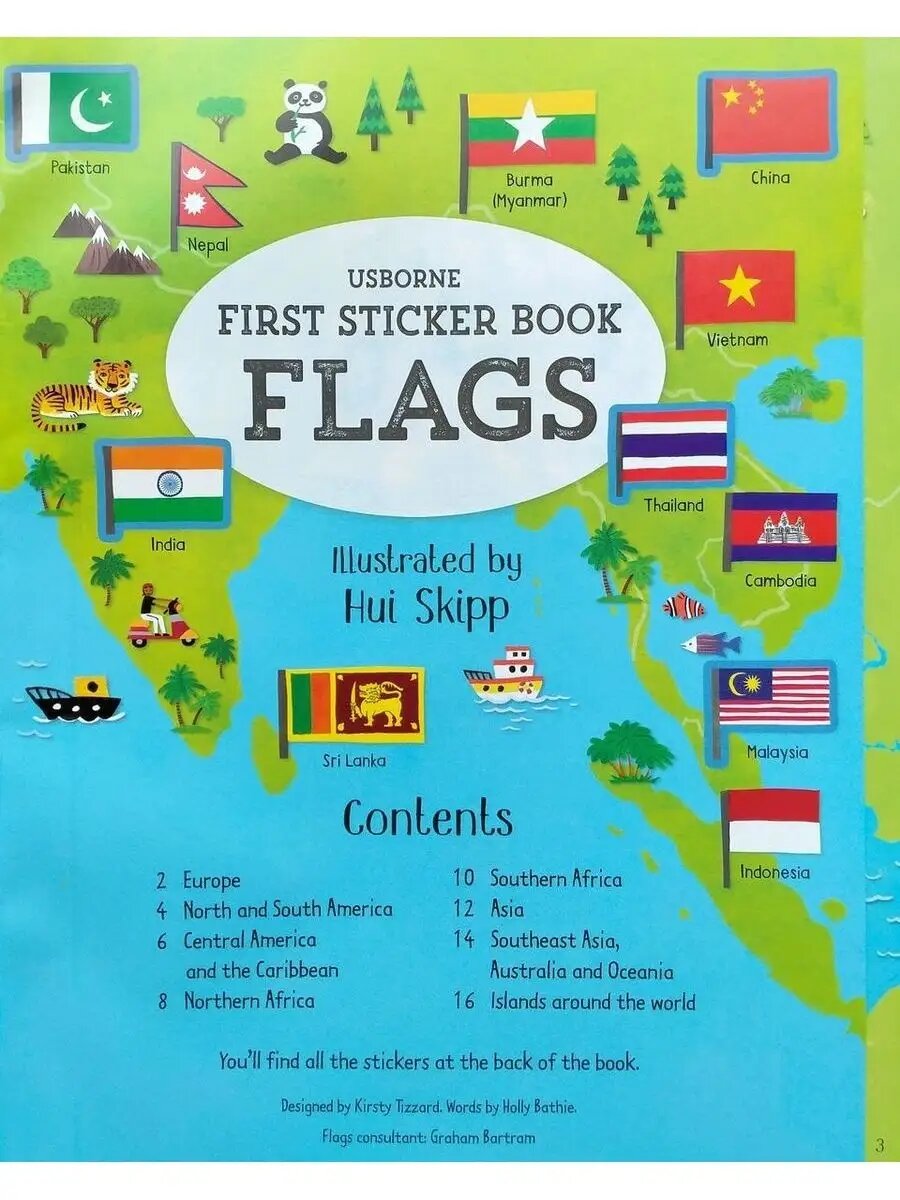 First Sticker Book Flags | книги для детей — познавательная литература — фото 1