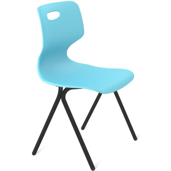 Стул Sheffilton SHT-ST58/S186 A5-7 голубой/черный муар