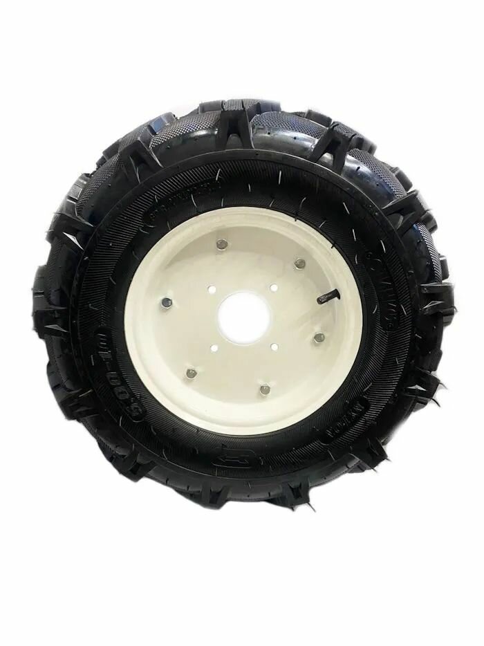 Колесо в сборе пневмо 5.00-10 (шина+камера+диск) "Елочка" (Каскад) 4 отв.