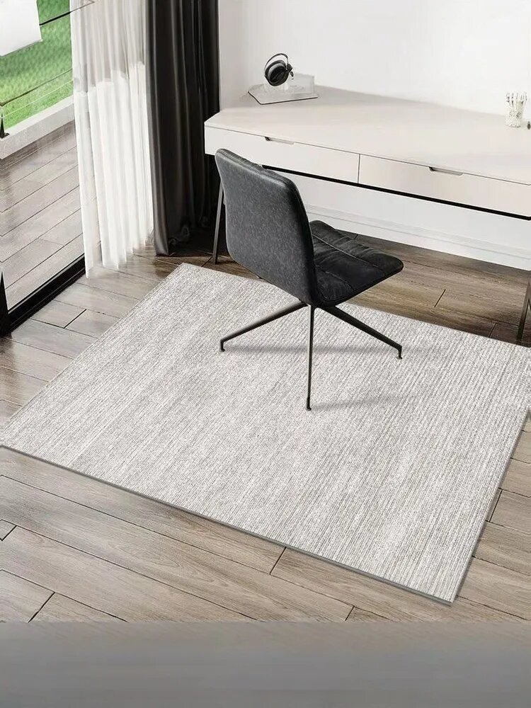 Коврик защитный 120x180 см для дома и офиса, прямоугольный, белый, резиновая основа