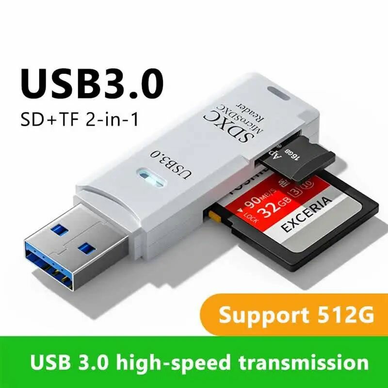 Устройство чтения карт Micro SD USB-адаптер 2 в 1 USB