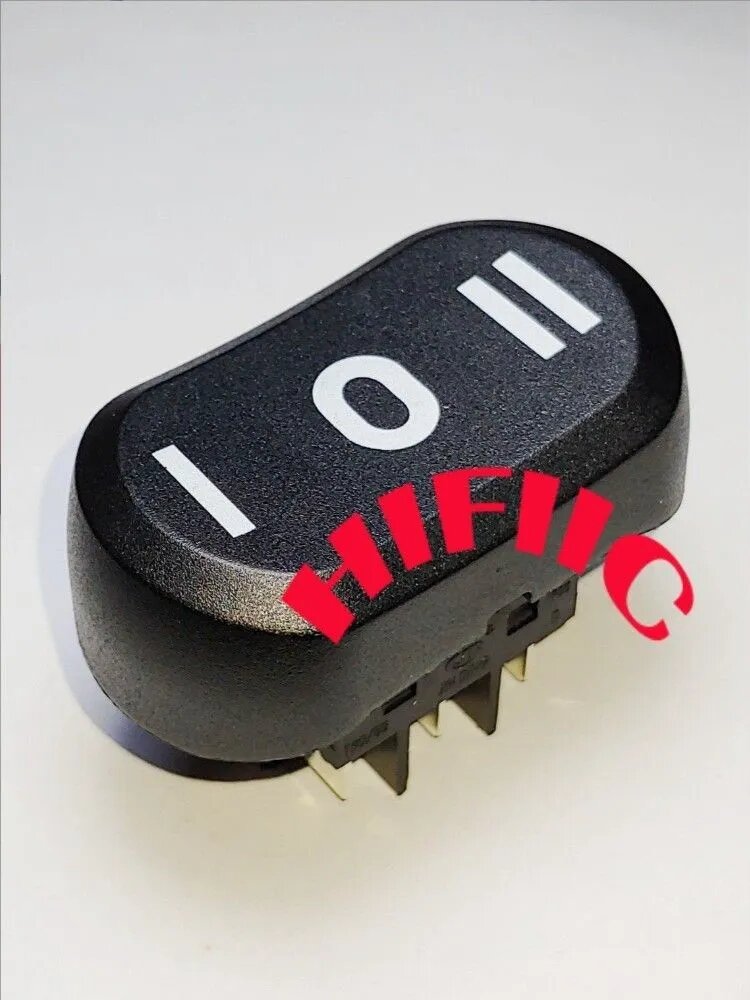 Ключевой переключатель для пылесоса, 14A 250V, для режима работы I и II, черный пластик — фото 1