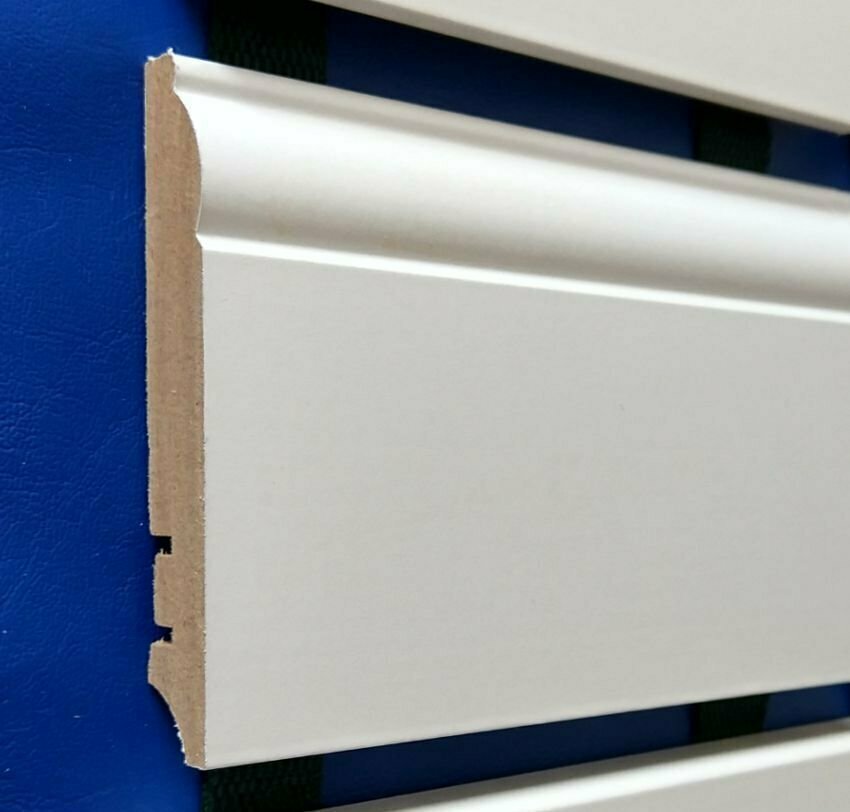 Плинтус МДФ Hannahholz Белый 100/305, 1 шт.