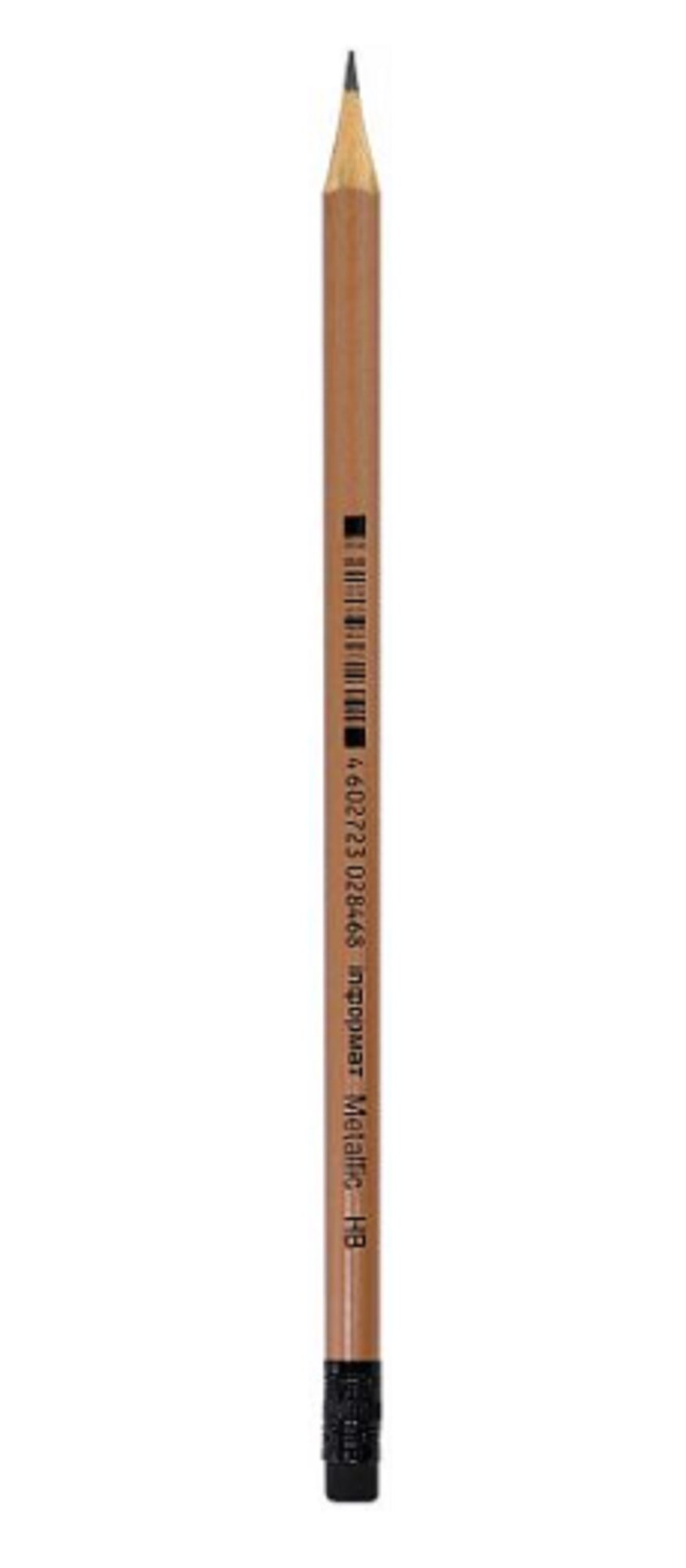 Карандаш чернографитный деревянный INFORMAT Metallic НВ с ластиком 1 шт