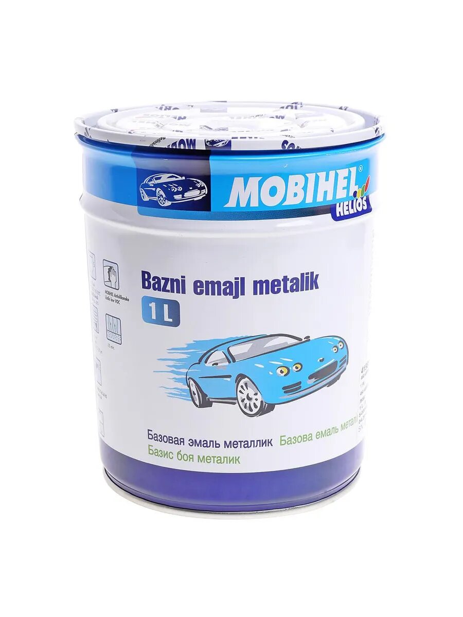 Краска 626 мокрый асфальт металлик 1л Helios MOBIHEL 41982202