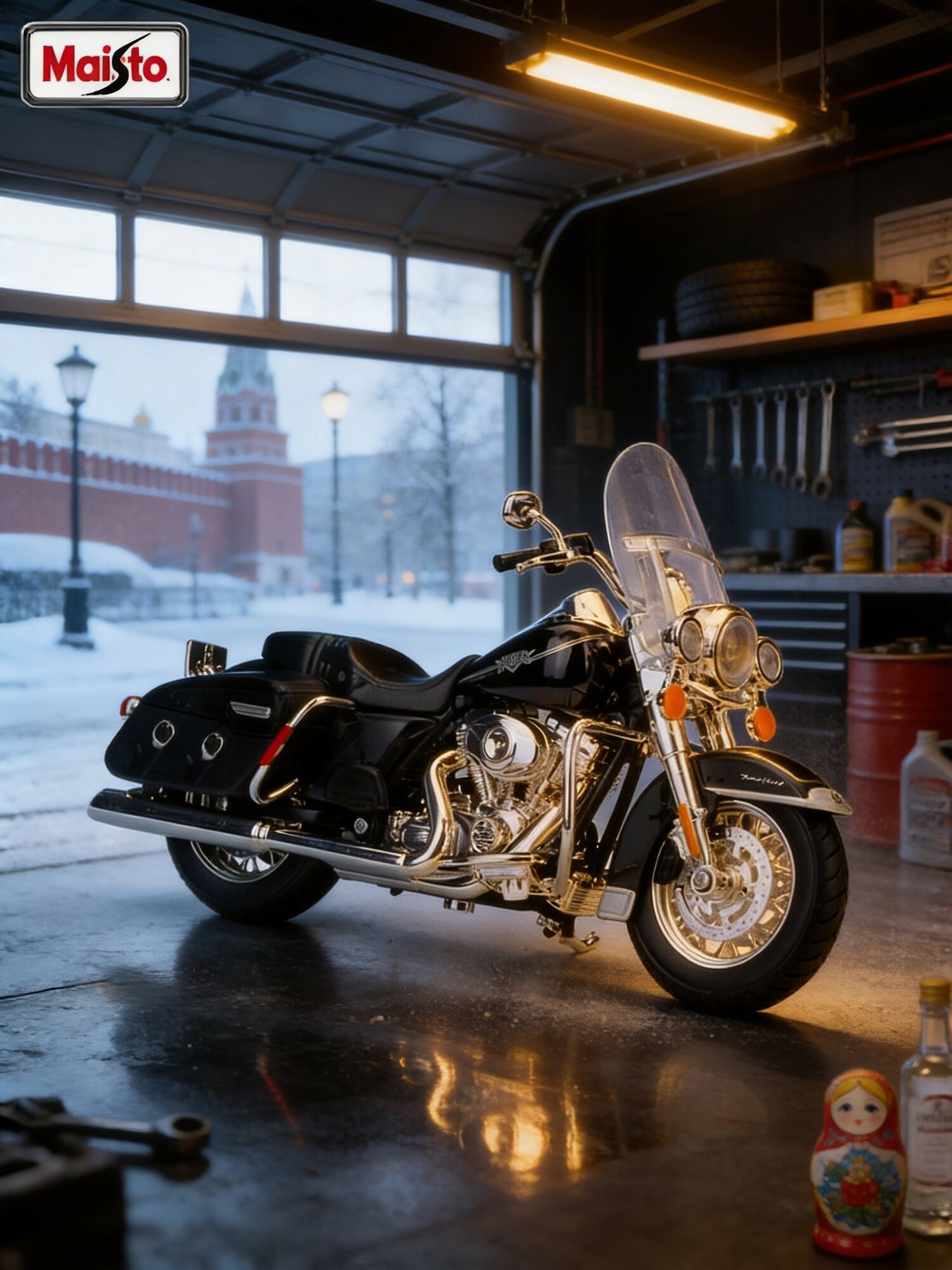 Maisto модель мотоцикла Harley Davidson FLHRC Road King Classic 2013 1:12, литье под давлением с подвижным рулем и вращающимся колесом для коллекции и декора
