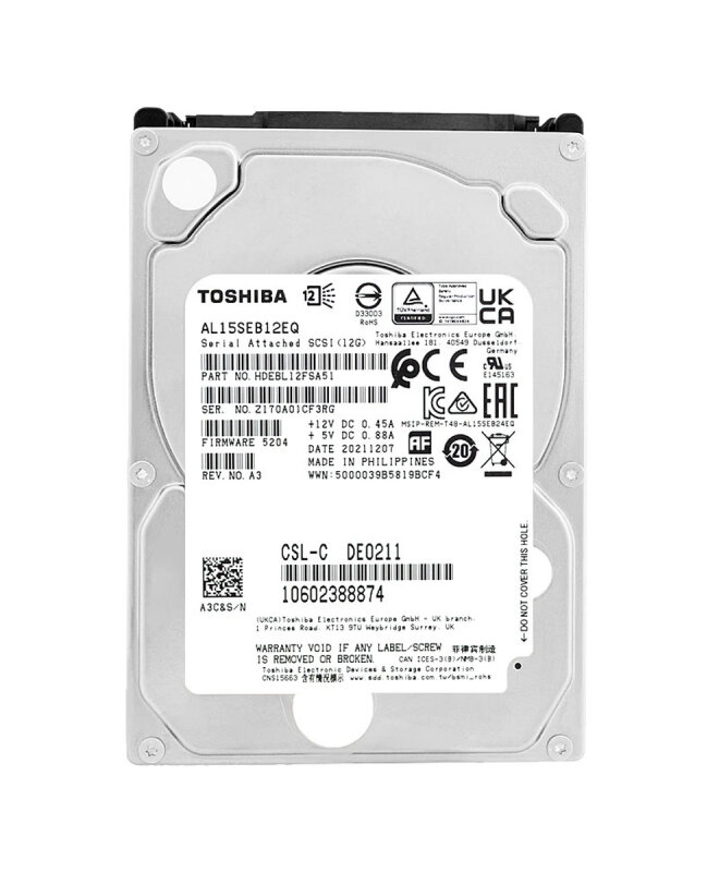 Жесткий диск Toshiba AL15SEB12EQ 1.2TB SAS 2,5" HDD