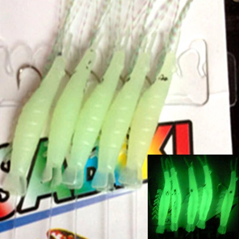 10 шт. блесны JYJ Сабики luminous shrimp hook size 13