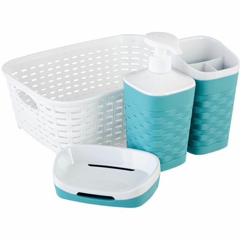 Набор для ванной комнаты 4 предмета "REEF"