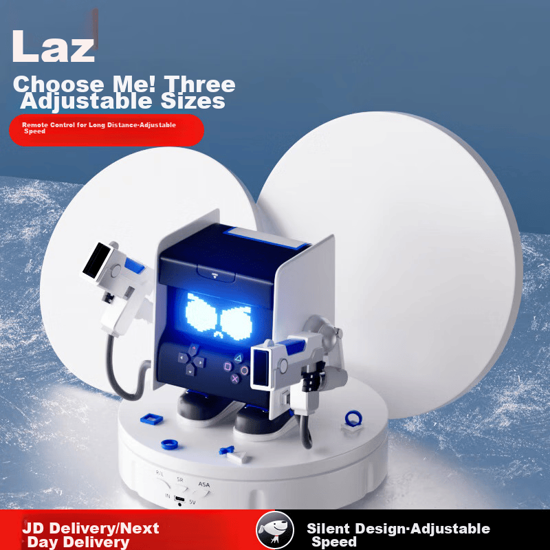 LATZZ 360° регулируемая скорость фототумблер с дистанционным управлением и аккумуляторной подставкой для
