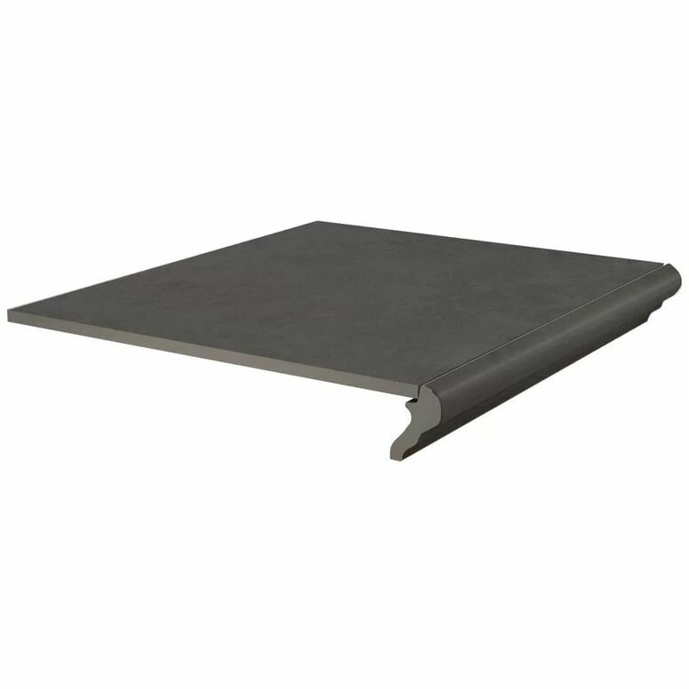 Ступень фронтальная Kerama Marazzi (Керама Марацци) Хадду серая тёмная матовая 40,2x34x0,8 см, KM4040G0041NGTF