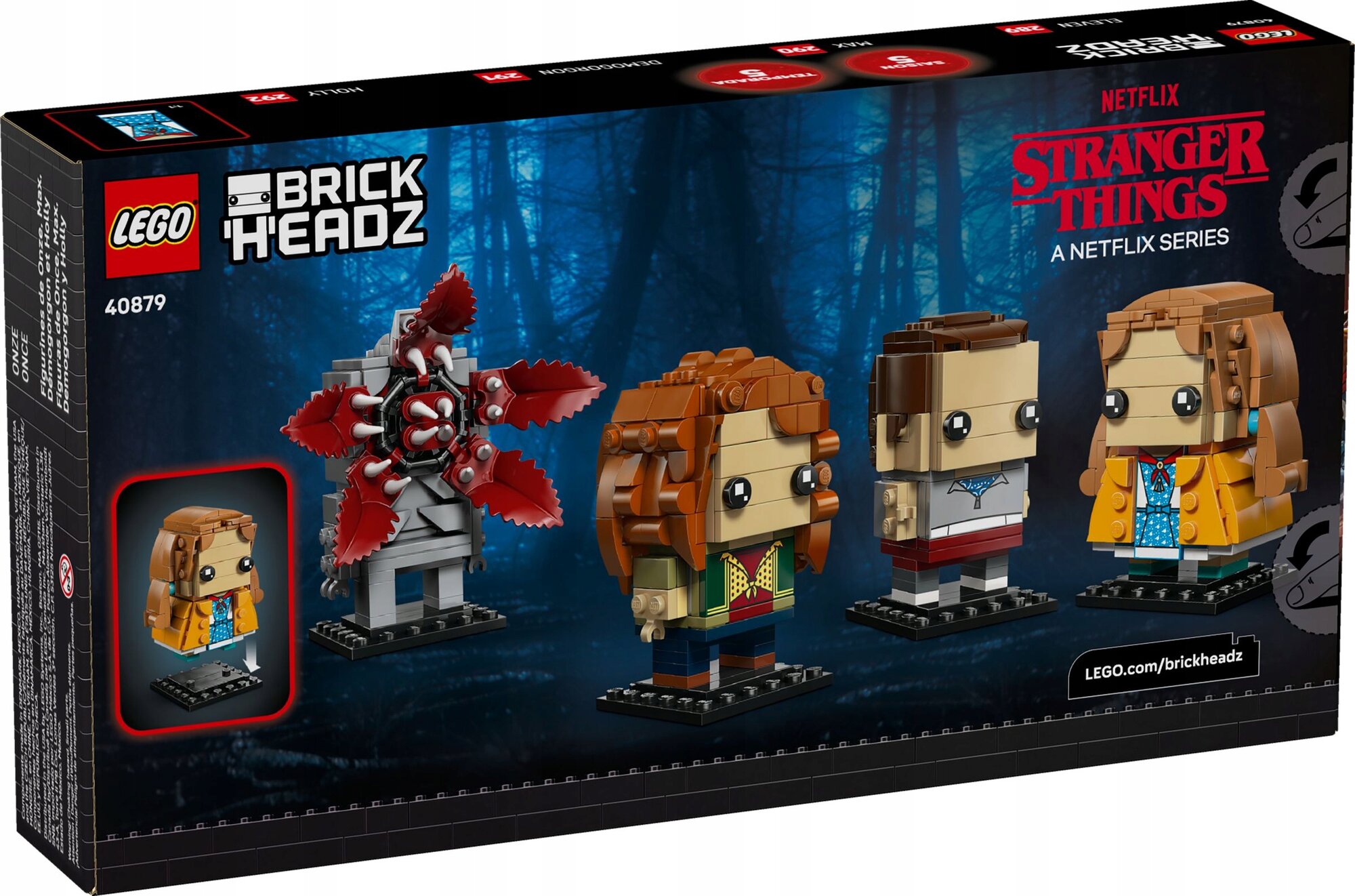 Конструктор LEGO BrickHeadz Stranger Things 40879 Очень странные дела: Одиннадцать, Макс, Демогоргон и Холли