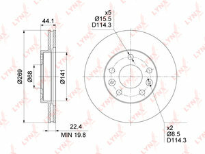 Диск тормозной передний для RENAULT Duster (с 2011), чугунный, 280 мм, OLDIM