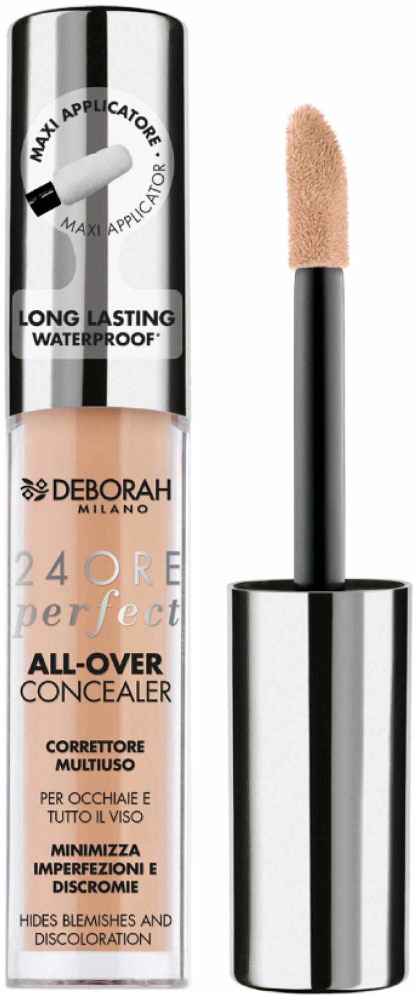 Deborah Milano Стойкий консилер для лица тон 03 песочный жидкий 24 ORE PERFECT ALL OVER CONCEALER 5.5 г.