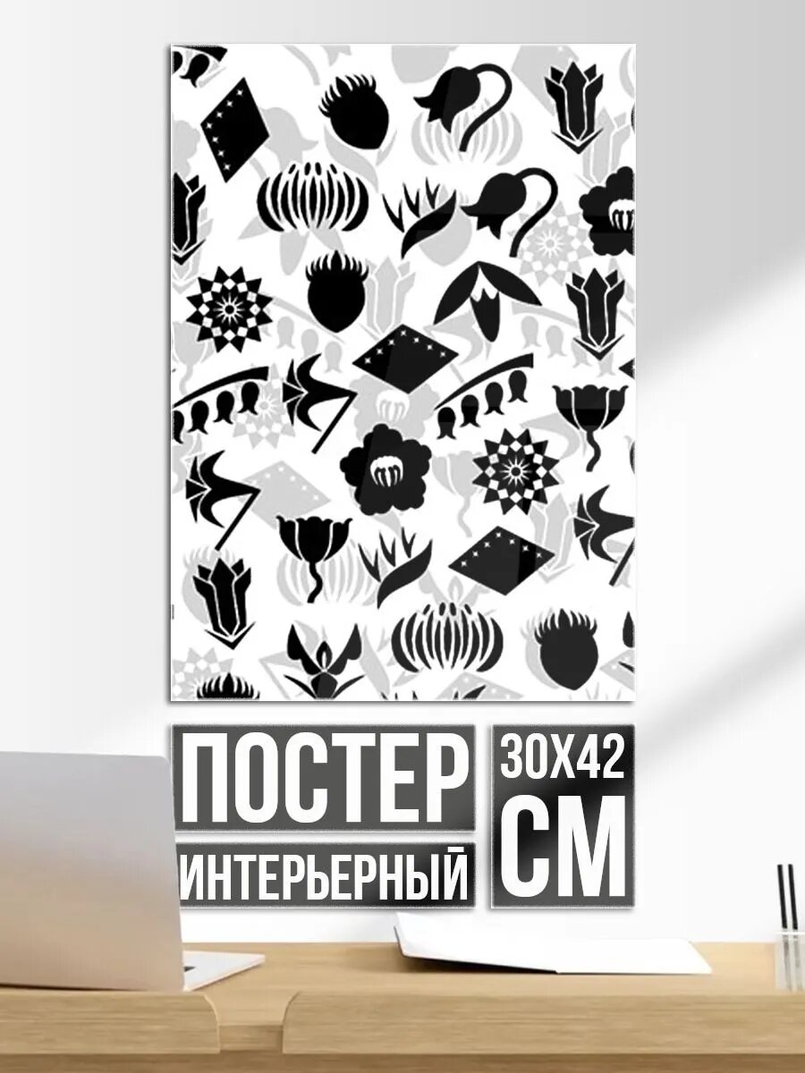 Постер на стену Блич капитаны Готей 13 эмблемы