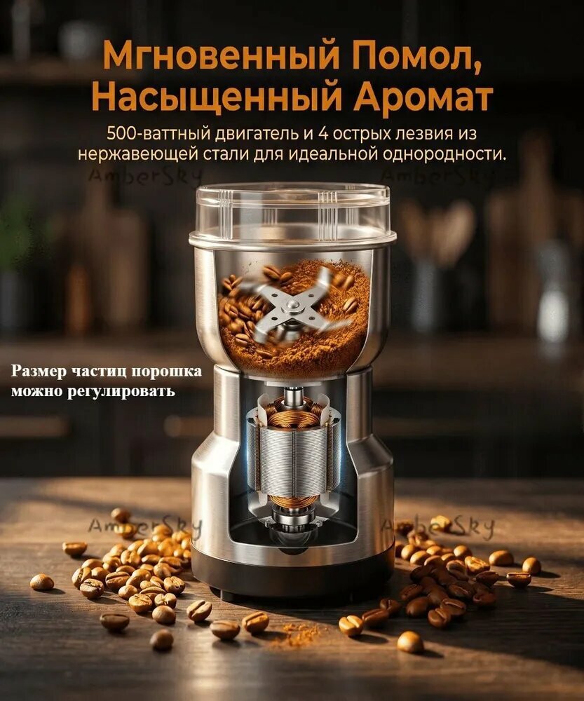 Кофемолка 1 500 Вт