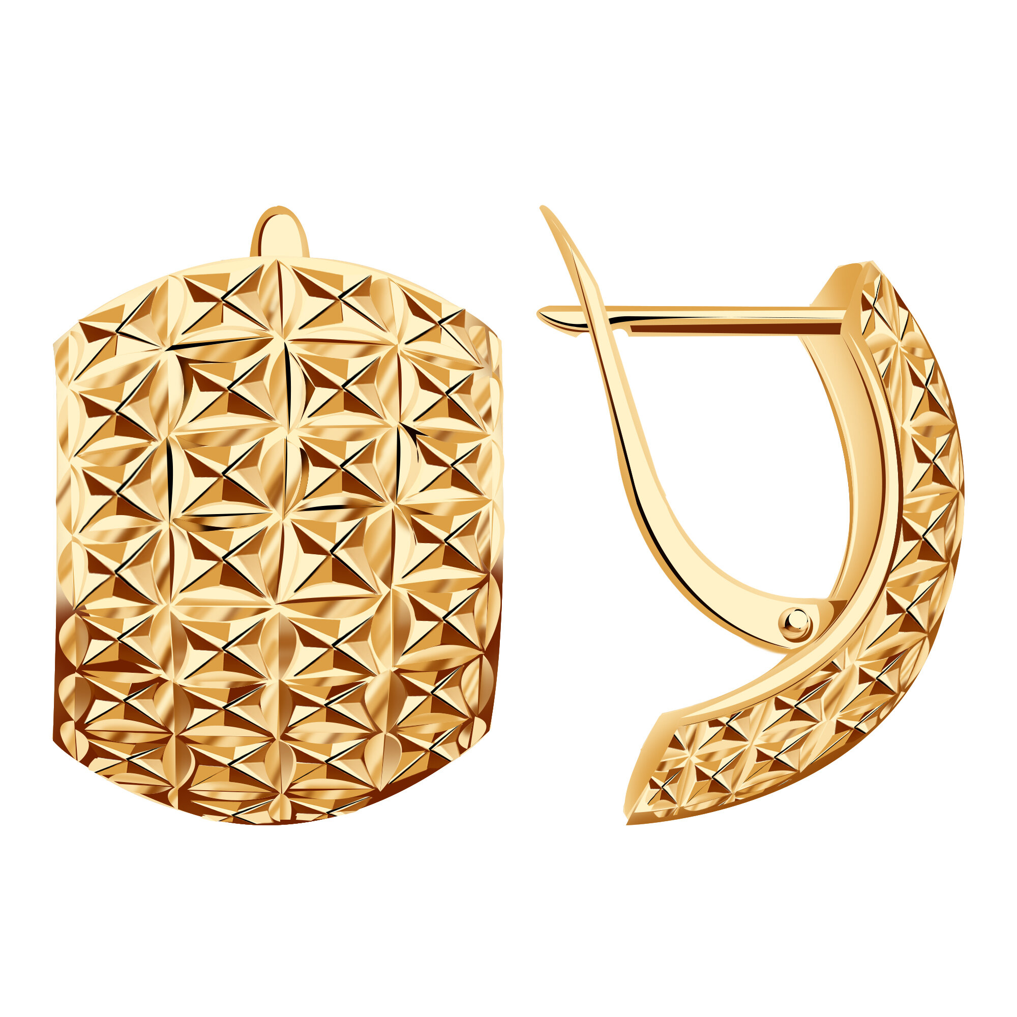 Серьги Diamant online, красное золото, 585 проба