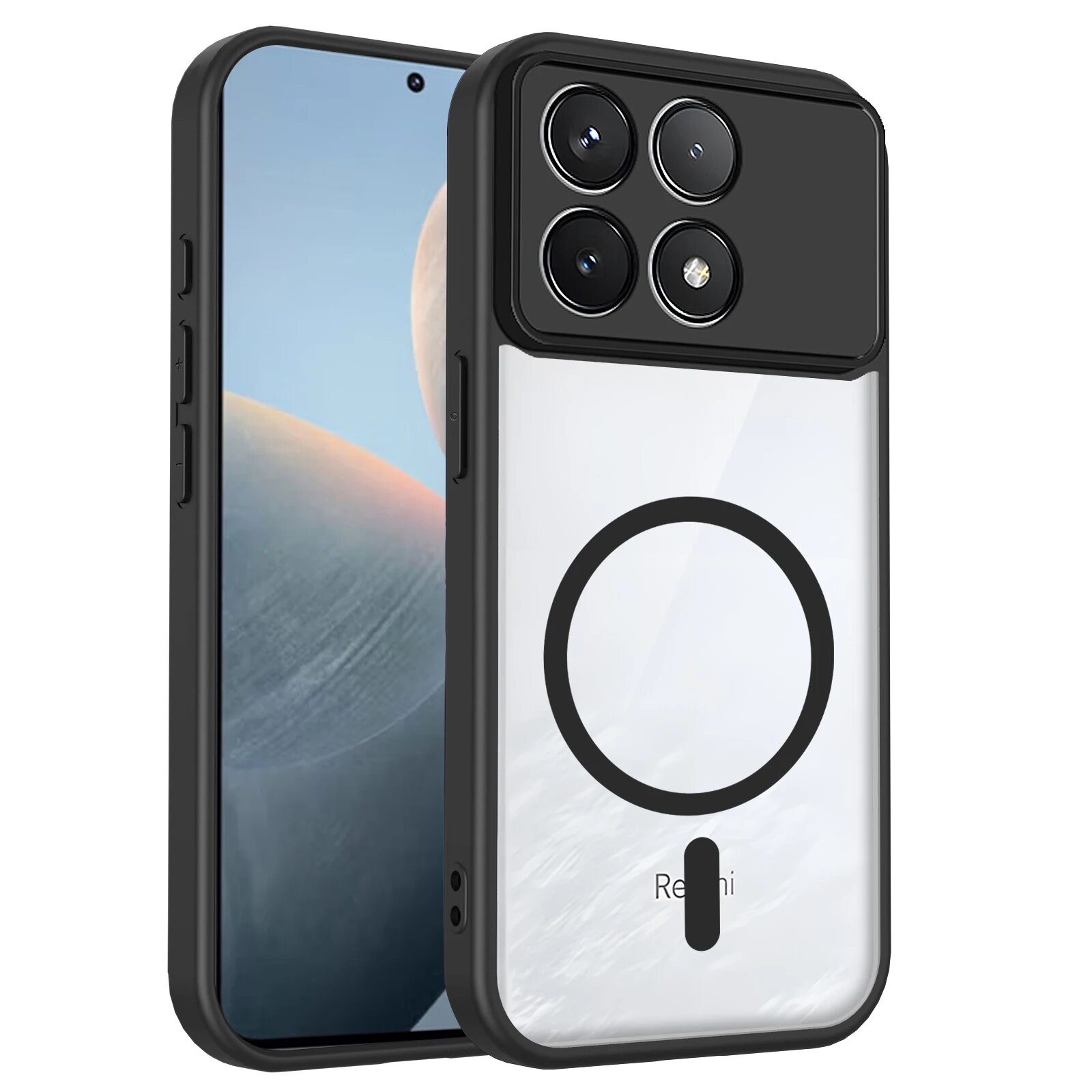 Прозрачный матовый защитный чехол-накладка для Redmi K90 с поддержкой Черный, Black, Redmi K90