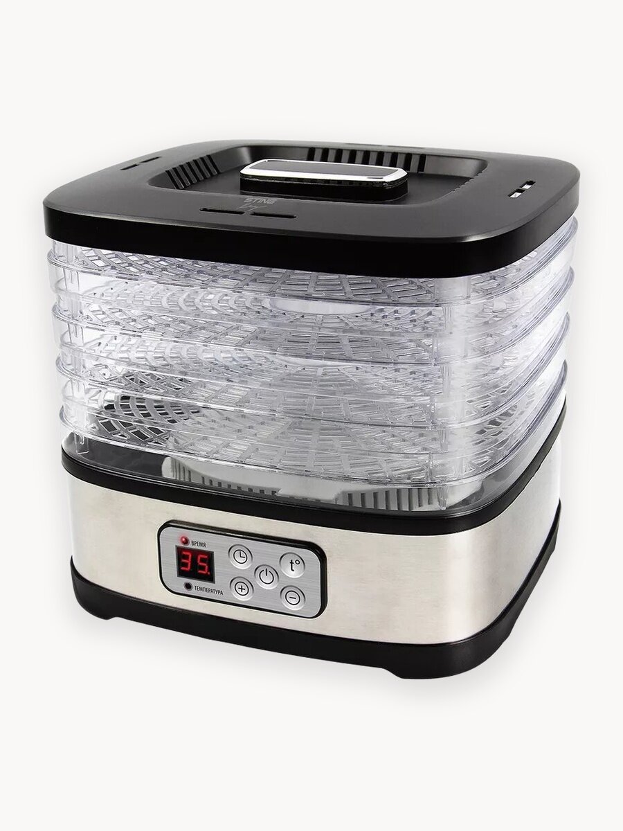 Дегидратор MARTA STINGRAY, 6 поддонов, пластик, 4 основных поддона, 1 поддон пастила, 1 для трав