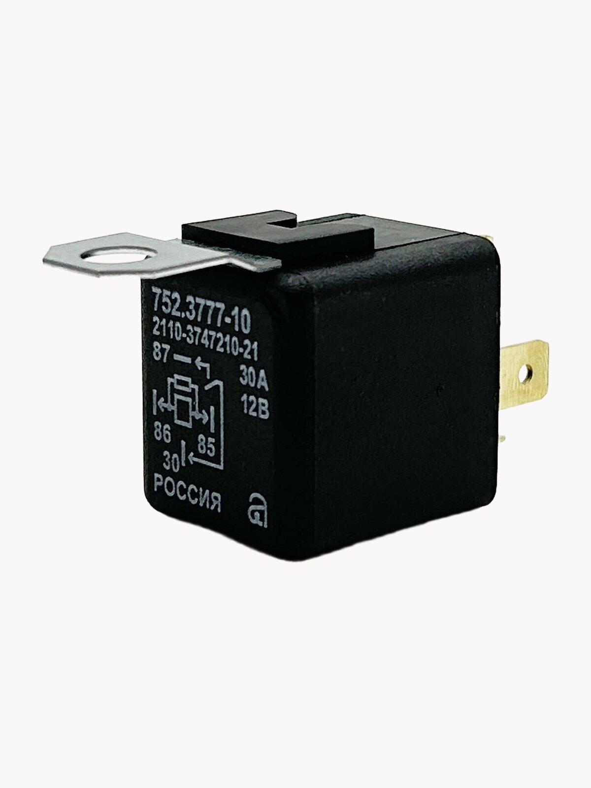 Реле универсальное 4-контактное с резистором 12В 30А для а/м ГАЗ, УАЗ, Lada - АВАР арт. 752.3777-10