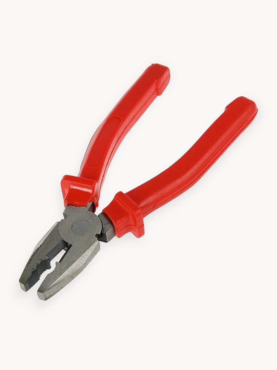 Плоскогубцы комбинированные ЛОМ, шлифованные, пластиковые рукоятки, 200 мм