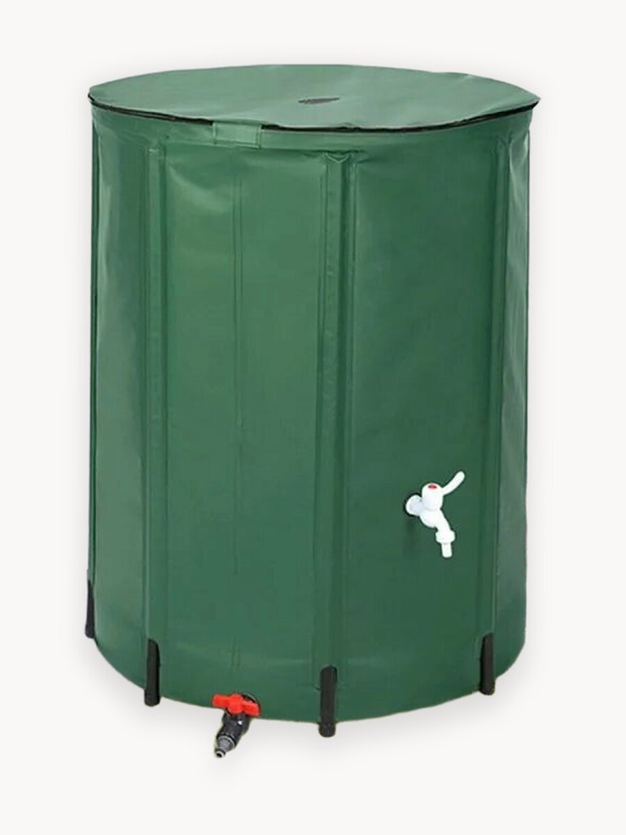 Бочка садоваяПВХ, Бочка складная садовая переносная, бак на 200л для дачи, для сбора воды, бочка мягкая, бак для полива