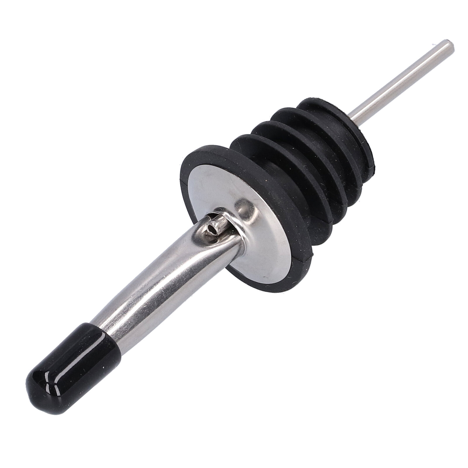 10 шт, наливная насадка для ликера из нержавеющей стали, наливная пробка для вина, инструмент для бара, домашнего ресторана (цвет нержавеющей стали, черный, короткая крышка)