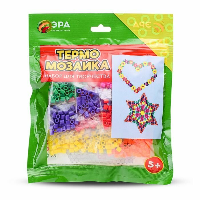 Термомозаика Эра (игры) "Звездочка и сердечко", тип 21, от 5 лет, в пакете