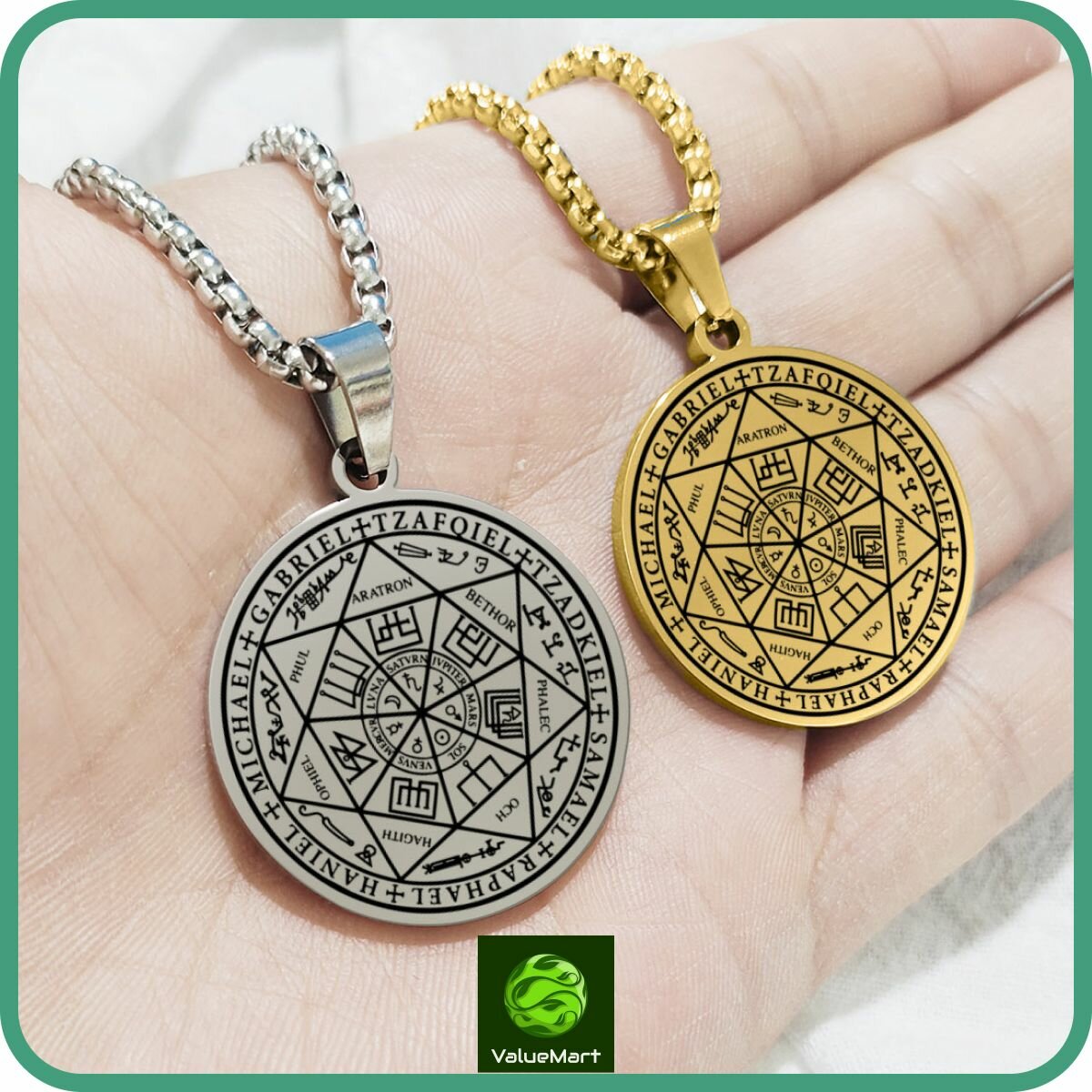 Амулет семи архангелов, кулон. Талисман здоровья и любви. Руны на деньги и богатство. Оберег защита от сглаза. Амулет женский, мужской