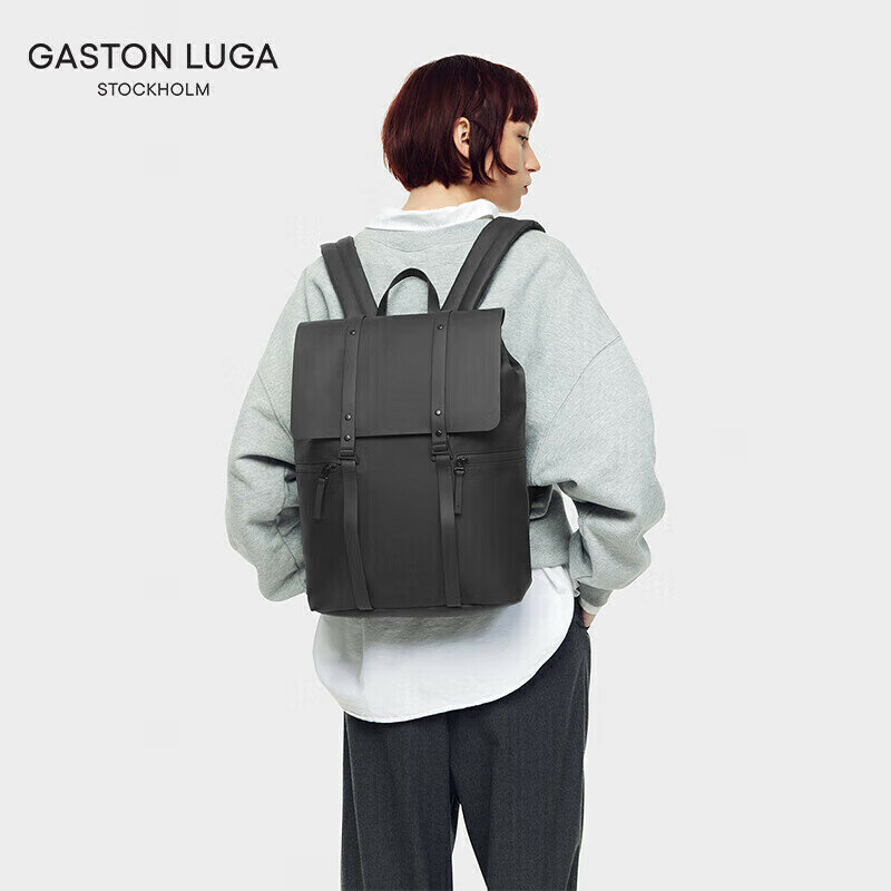 Рюкзак GASTON LUGA, Laptop Backpack 13-Inch Large Capacity Schoolbag Travel Back, большая вместимость, водонепроницаемый, для путешествий, городской, школьный, для мужчин, черный