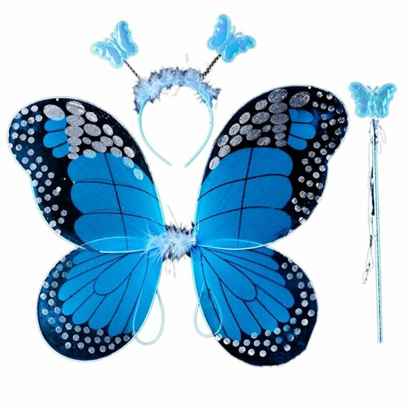 Набор из крыльев бабочки-синий набор трех частей