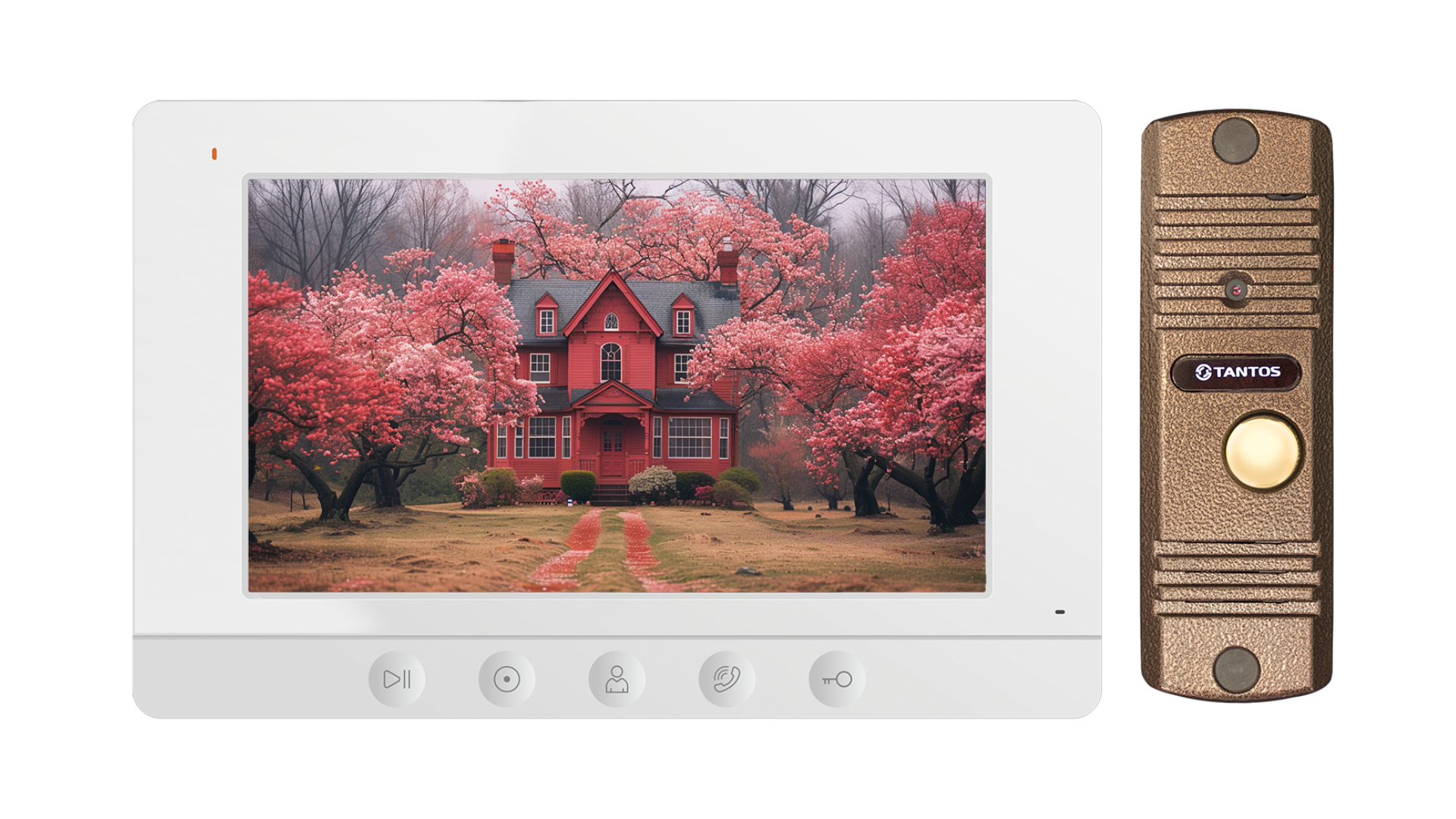 Комплект видеодомофона Tantos Like HD WI-FI цветной, 7", управление сенсорными кнопками