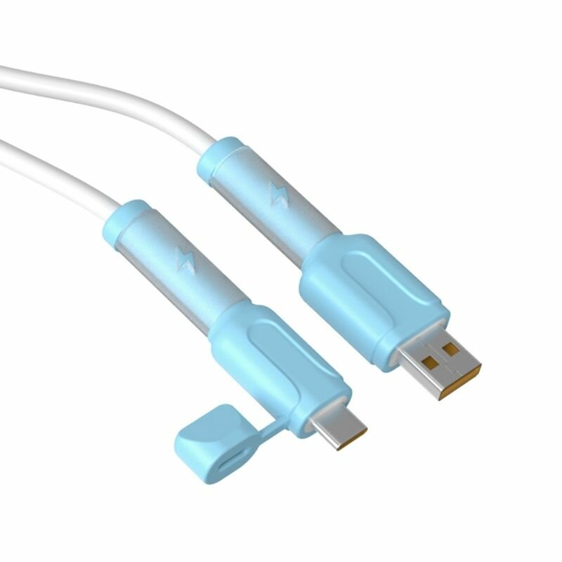 Защитный кожух кабеля передачи данных, предохраняющий разъем от разрыва, защитный кожух-синий-Универсальная модель Android