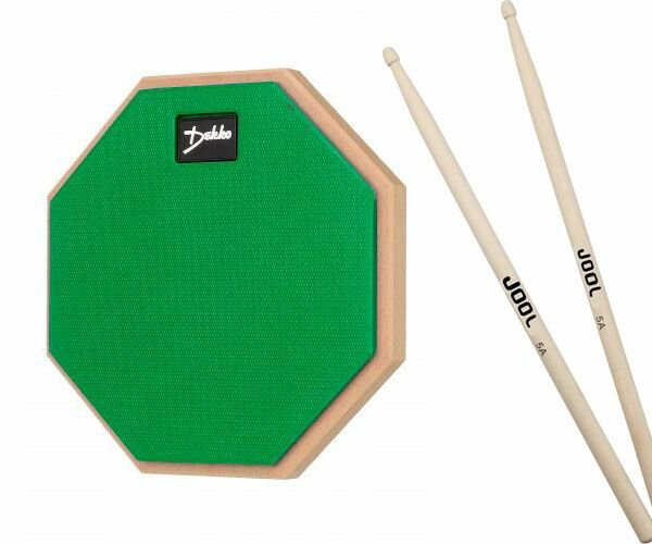 Односторонний тренировочный пэд Dekko PAD6 PACK зеленый с палочками 5А