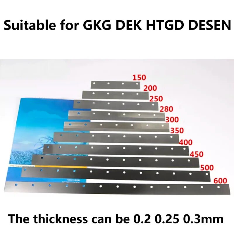 Лезвие для принтера GKG HTGD DESEN DEK 150-500 мм 250x30x0.3 6 holes