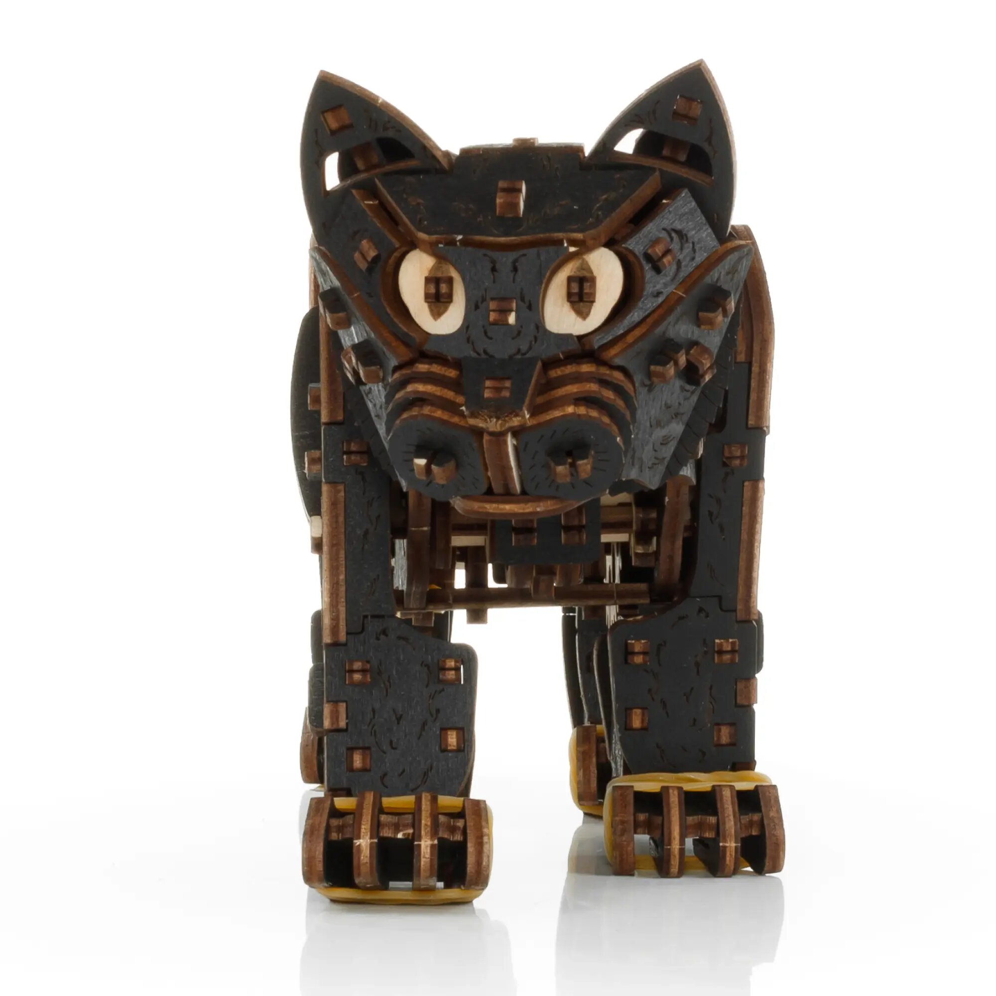 Механическая сборная модель EWA Котенок черный