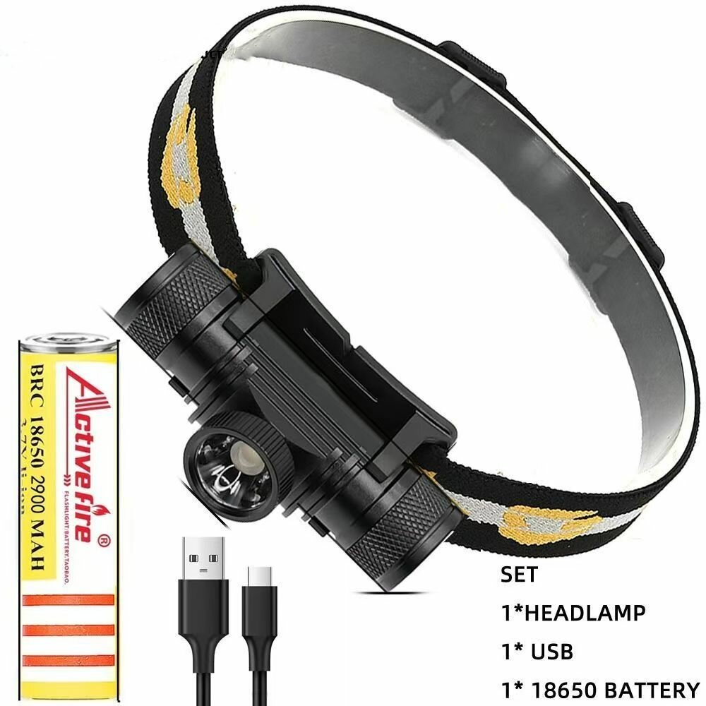 Светодиодная фара BORUIT D20 с зумом для рыбалки кемпинга на открытом воздухе