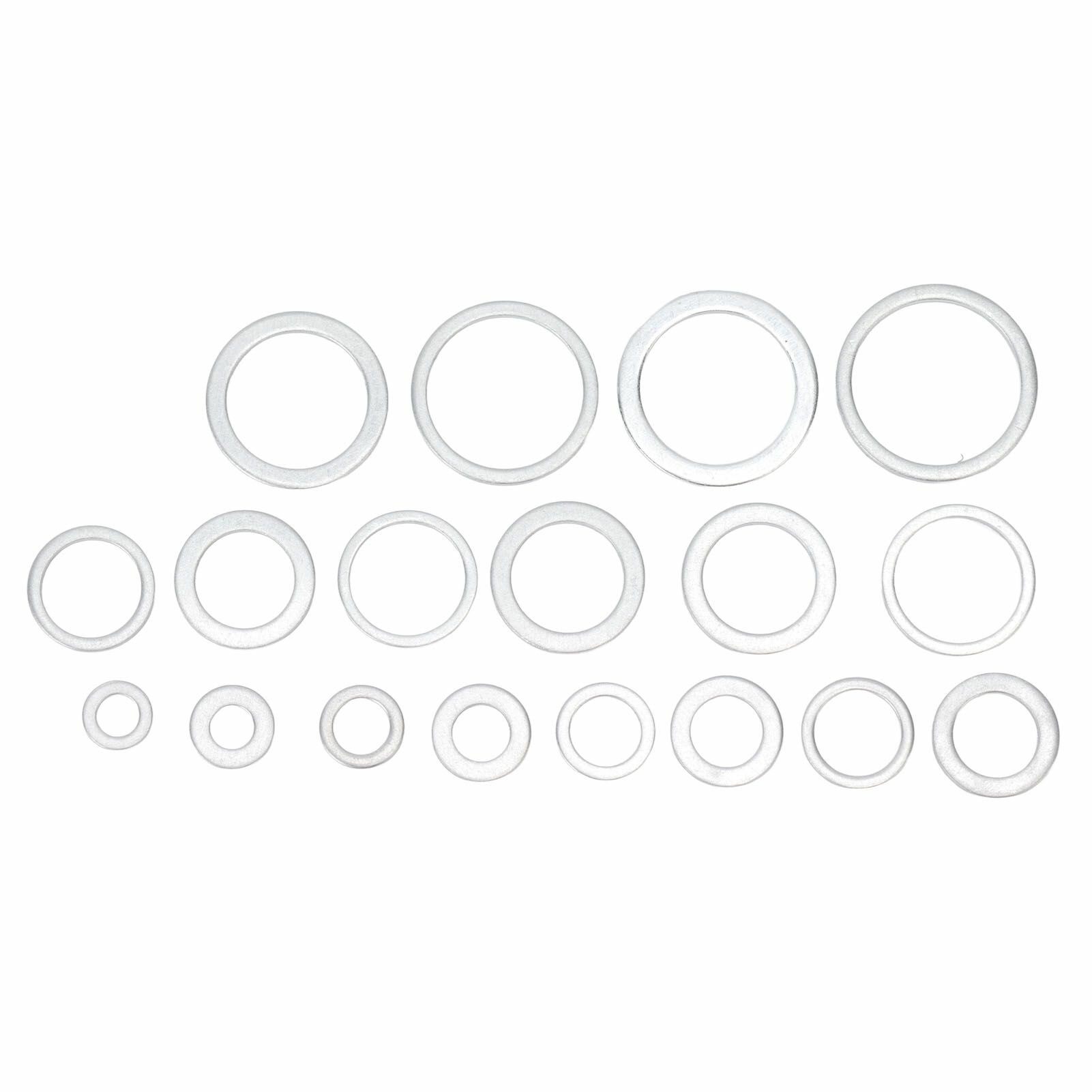 470 шт. уплотнительная шайба из алюминиевого сплава, круглая плоская шайба, ассортиментный комплект для автомобильных смесителей