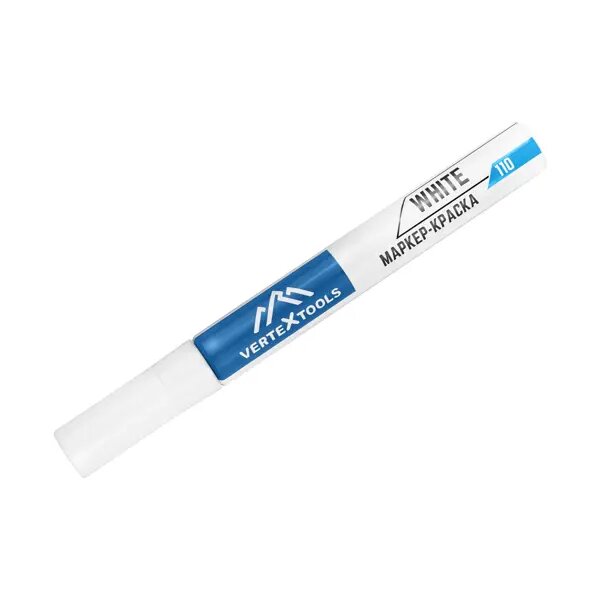Маркер-краска строительный белый Vertextools 0020-01