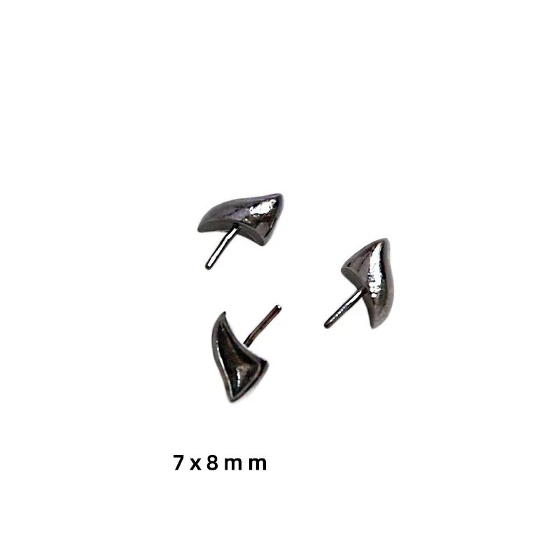 3 пары медных позолоченных украшений для ушей 7х8 мм 2- Gun black