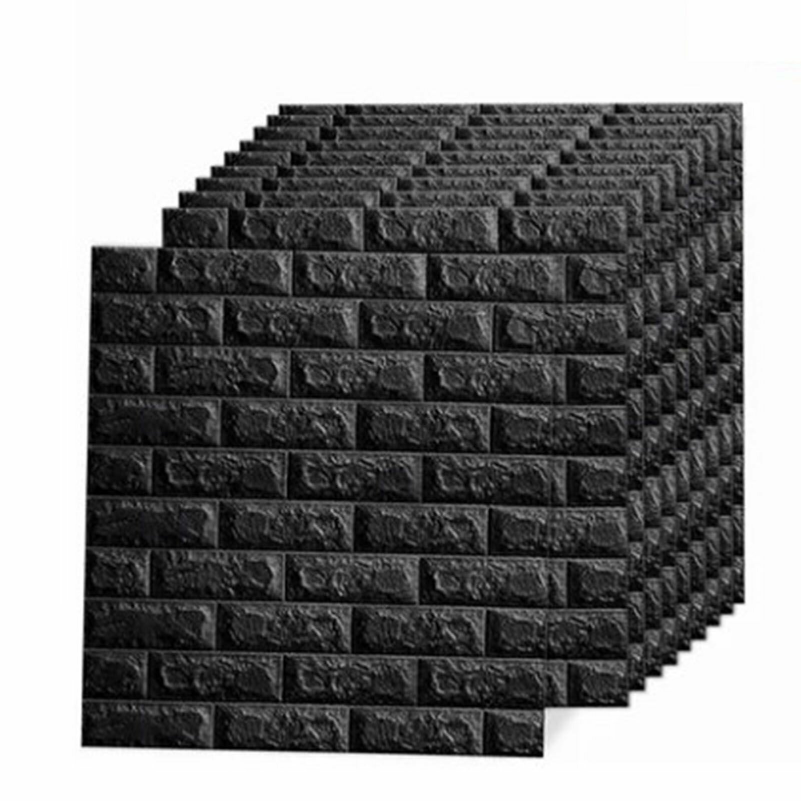 10 шт. черные обои 3D стикер на стену водостойкие самоклеящиеся обои 35x38 см