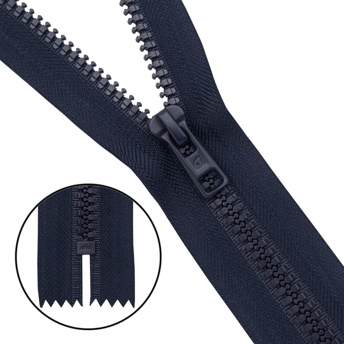 Молния неразъемная тракторная 18 см, 10 шт, Т6 (2075), ARTA (A058 темно-синий New)