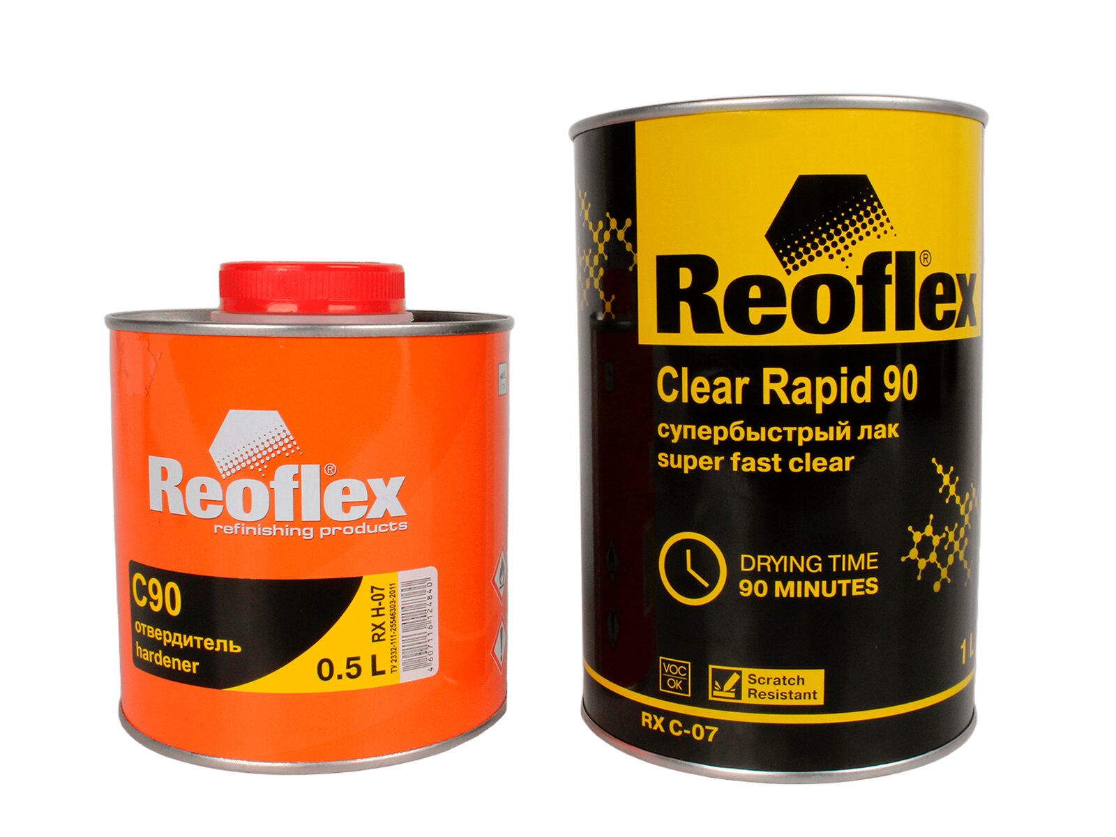 Лак акриловый 2К RAPID 90 1л с отвердителем REOFLEX
