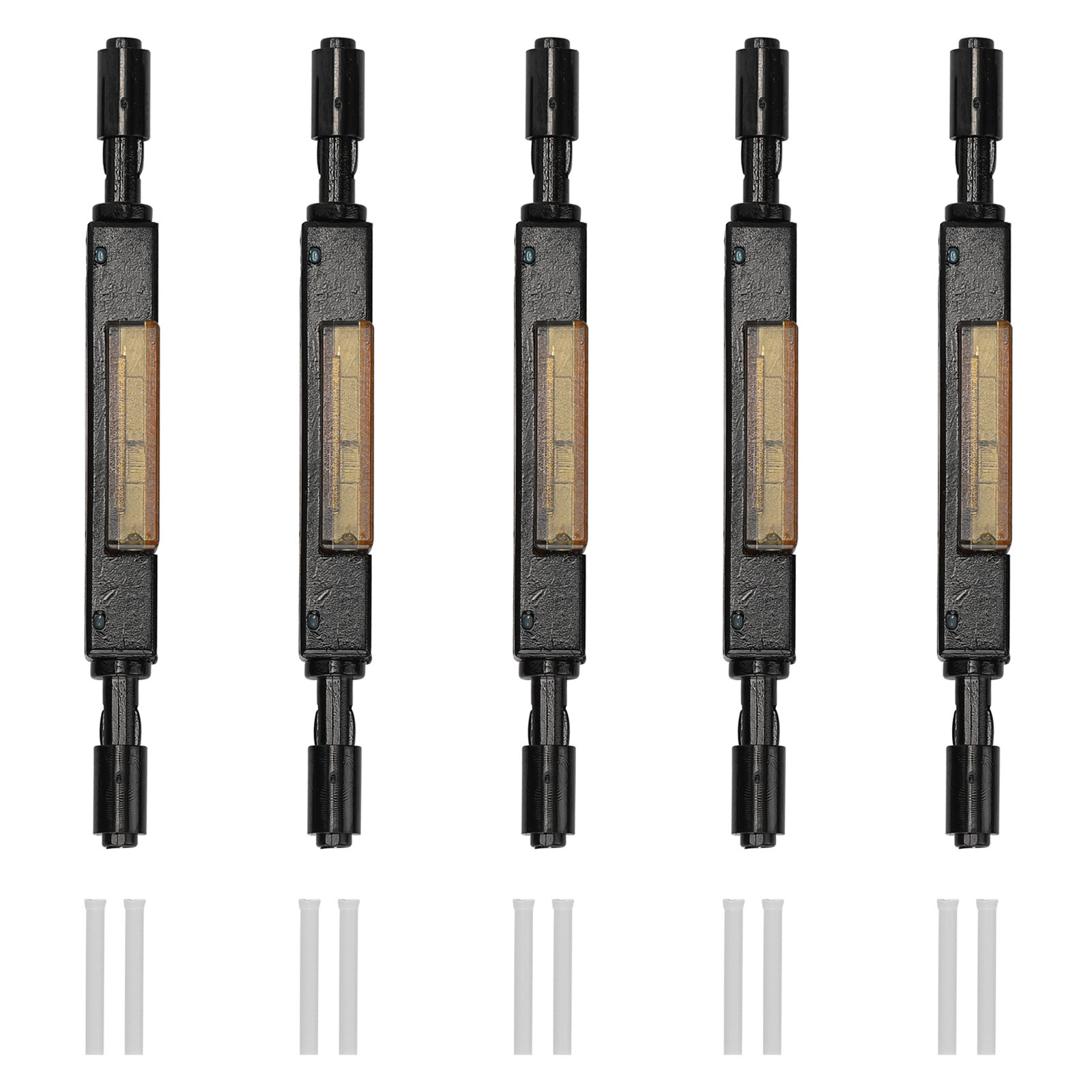 L925B Оптический быстрый соединитель Easy-Connect механические стыки для разводящей оптической кабеля, 5 штук, диаметр волокна 125мкм, потеря вставки ≤0.10дБ, обратная потеря ≤-40дБ, упаковка 63*53*15мм, вес 40г, материалы пластик, сила стяжки голого
