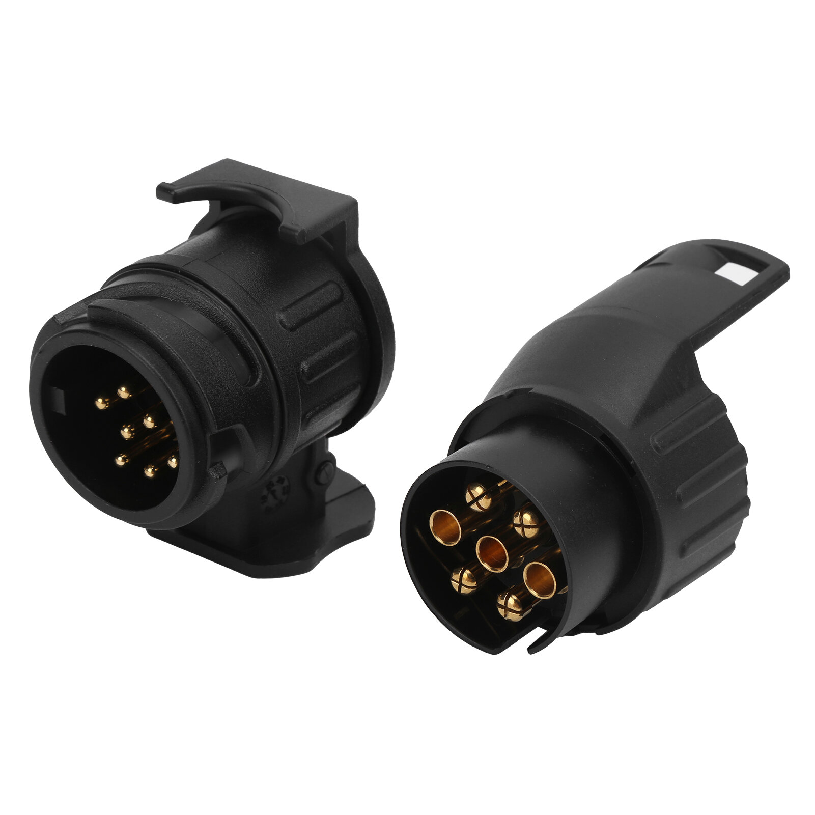 Комплект из 2 адаптеров для прицепа с 7-контактным разъемом на 13-контактный и с 13-контактным на 7-контактный разъем для интерфейса разъема питания грузовика, автодома