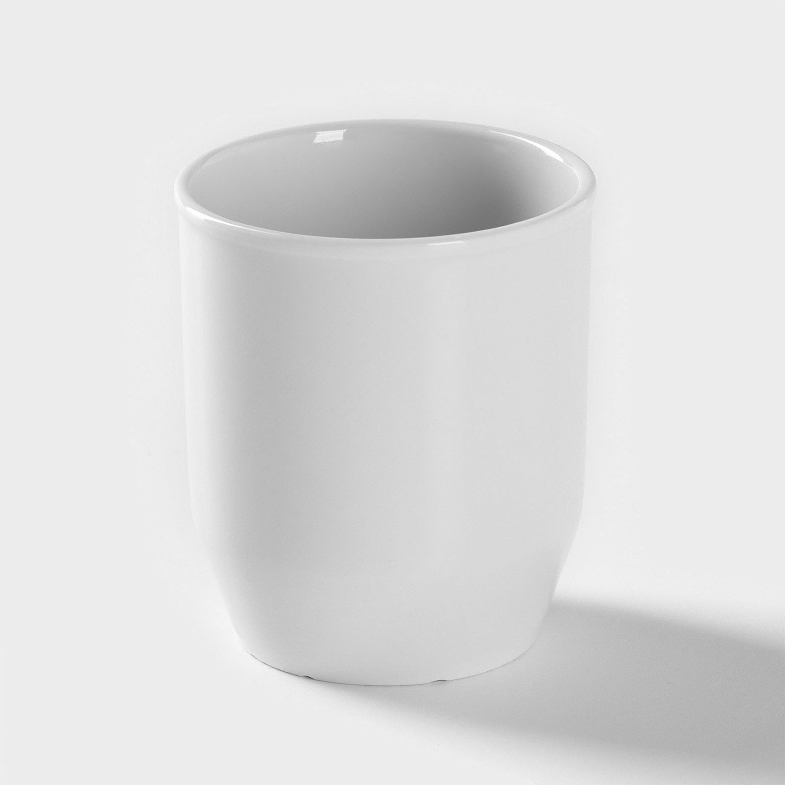 Стакан "Русское поле", 210 мл, фарфор, белый, цвет: белый, особенности: без особенностей