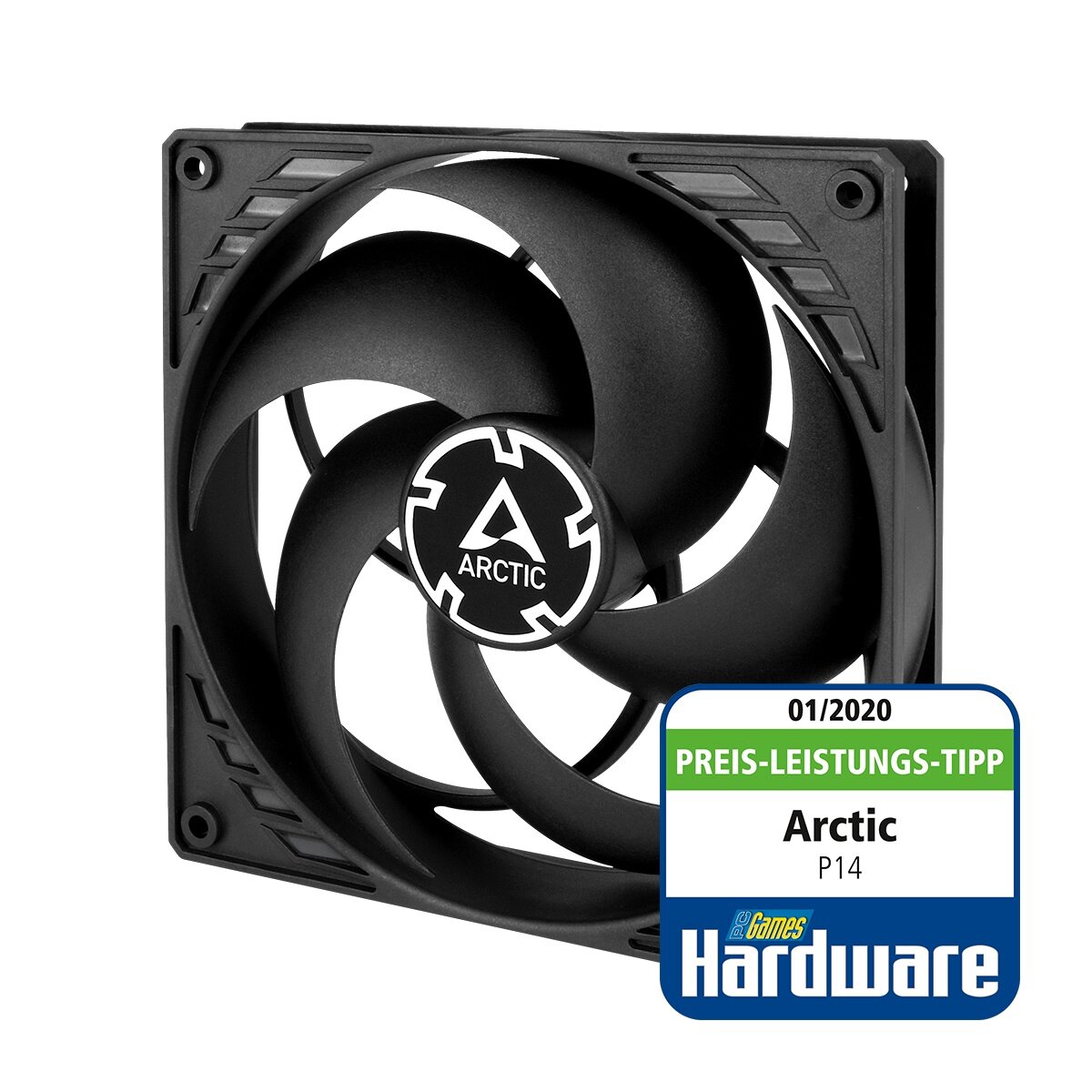 Вентилятор 140x140x27 Arctic P14 (черный/черный), 1700rpm, 0.15A, ACFAN00123A